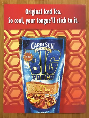 2001 Capri Sun BIG POUCH Promo Print Ad/Poster Pop Art Iced Tea Summer ...