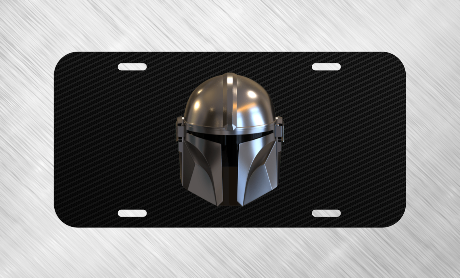 New Mando Helmet Star Wars Bounty Hunter License Plate Auto Car Tag ...
