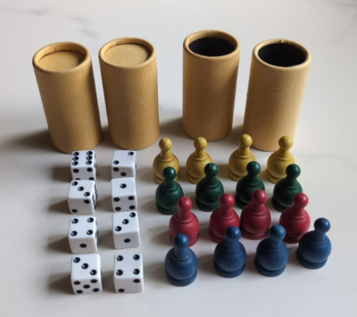 1989 MB PARCHEESI Deluxe Edition Replacement Parts Pawns Dice Cups ...