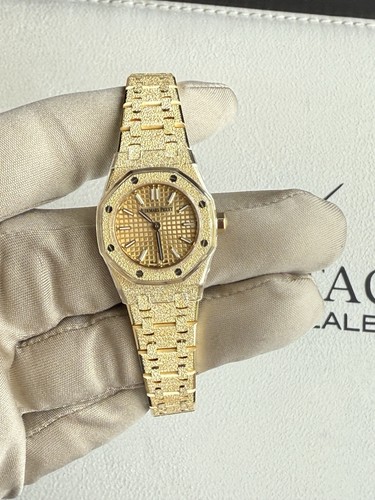 Audemars Piguet Royal Oak 67630BA.GG.1312BA.01 'Mini' Frosted Yellow ...