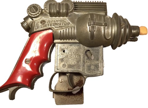 HUBLEY Atomic Disintegrator ~ 1953 Heavy DieCast Toy ~ Outer Space ...