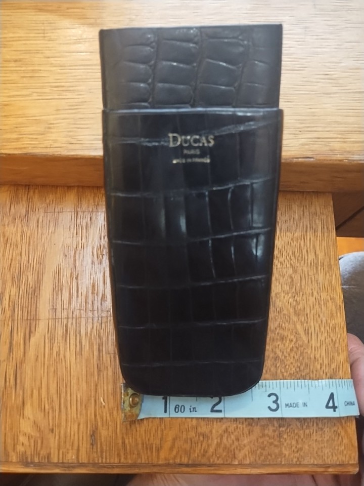 Ducas Paris Alligator Leather 3 Cigar Travel Case Luxury French Made | eBay