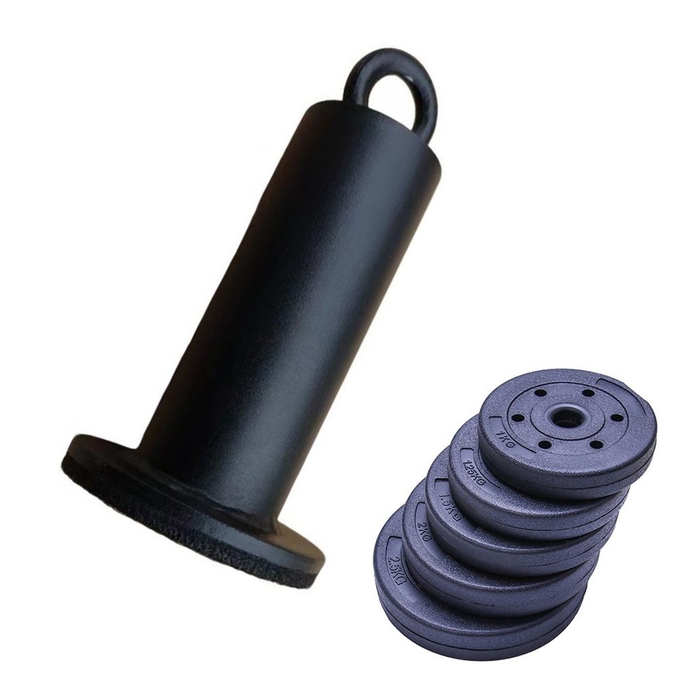 Barbell Plate Rack with Metal Holder for 48mm Diameter Plates Fitness ...