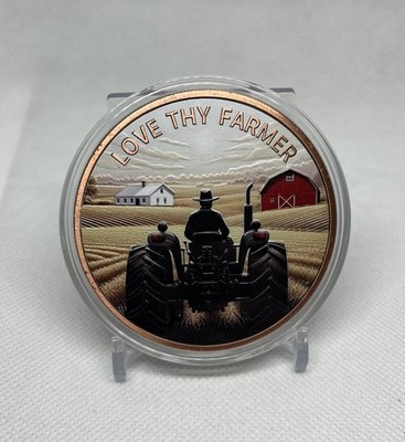 5oz Copper Round - LOVE THY FARMER - .999 Fine Copper - In Airtite ...