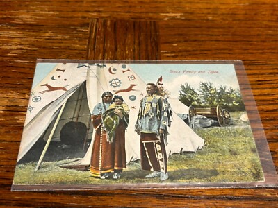 1909 Postcard Sioux Family & Tepee Raymond SD Native American Indian | eBay