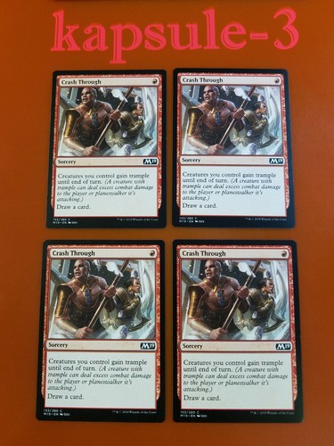 4x Crash Through | M19 Core Set 2019 | MTG Magic Cards | eBay