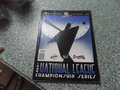 1998 NLCS game Program Padres Braves NL Championship | eBay