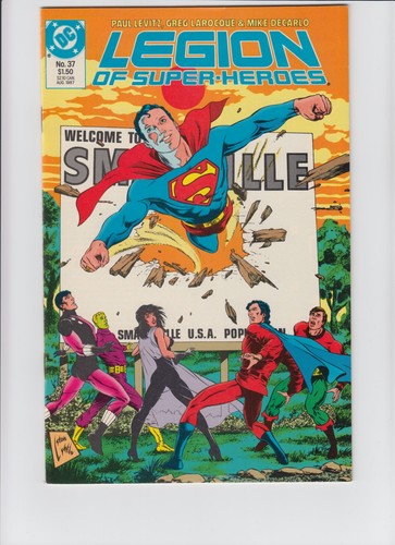 LEGION OF SUPER-HEROES (vII) #37 (Death of Superboy, Baxter Paper) VF+ ...