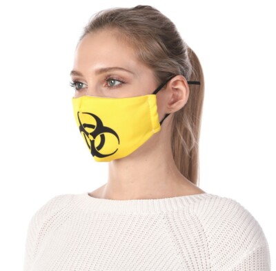 Reusable Bio Hazard Circle Face Mask + Two Filters Protective Mouth ...