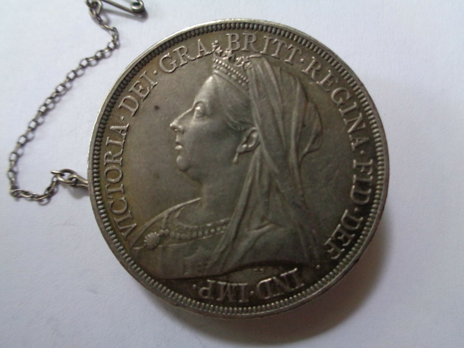 Victoria DEI GRA D.E.F BRITT REGINA FID DEF IMD IMP Silver Crown 1893 ...