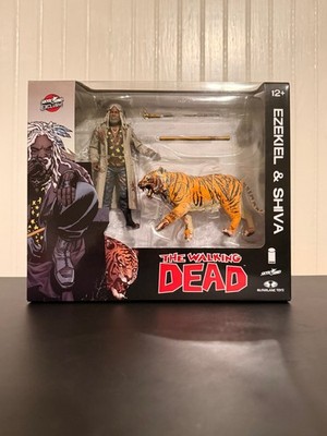 The Walking Dead Ezekiel & Shiva Action Figure Bloody Set ALL OUT WAR ...