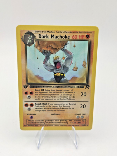 Pokémon TCG Dark Machoke Team Rocket 40/82 Regular 1st Edition Uncommon ...