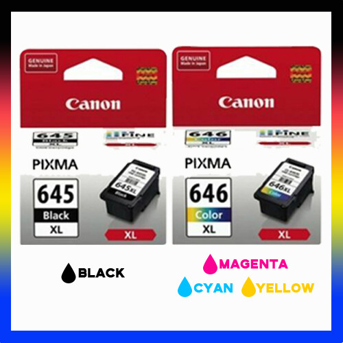 2x Canon Original Ink PG645 CL646 XL 645XL 646XL HIGH YIELD MG2960 ...
