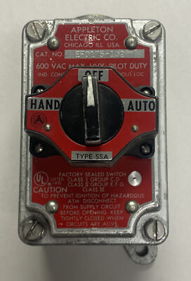 APPLETON,EFD175-102,HEAVY DUTY PILOT SWITCH NOS | eBay
