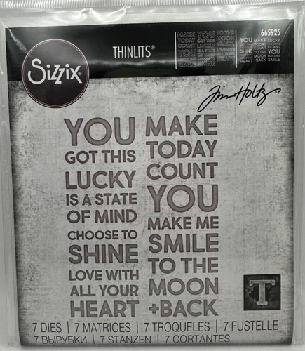 Sizzix Tim Holtz Thinlits 7 Dies 665925 BOLD TEXT#2 | eBay