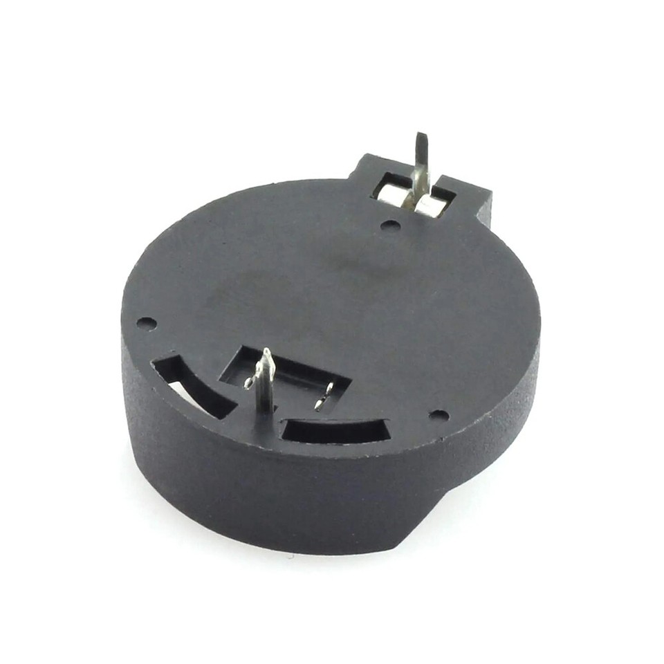 CR2032 Vertical Coin Cell Battery Holder Black Cell Button Battery ...