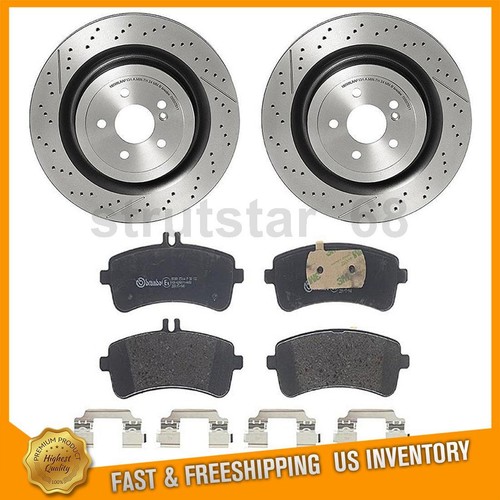Rear Brake Pad Set Brake Rotors Fits Mercedes-Benz C63 AMG 4.0L | eBay