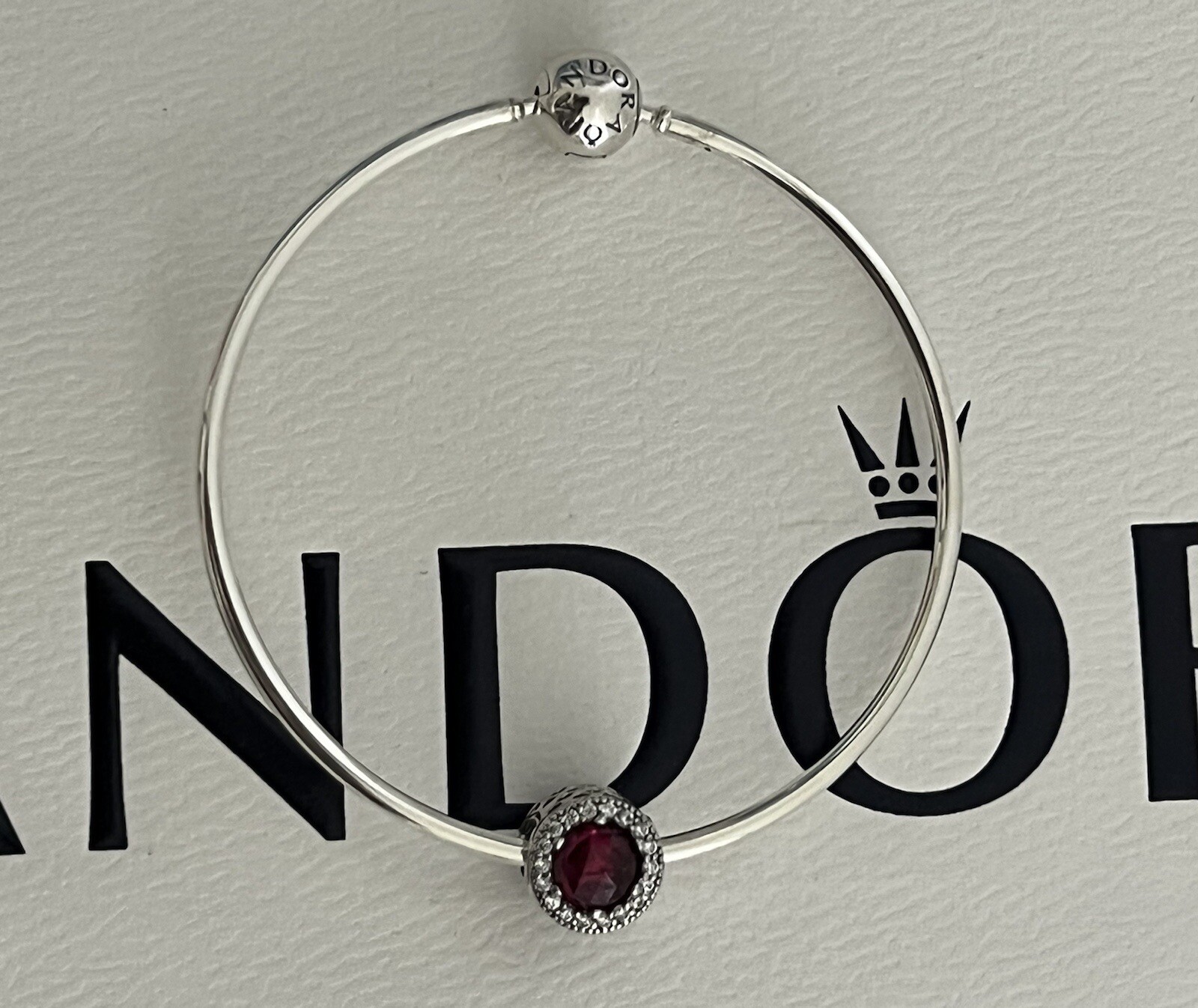 Brand New Genuine Pandora Me Bangle With Essence Passion Synthetic Ruby ...