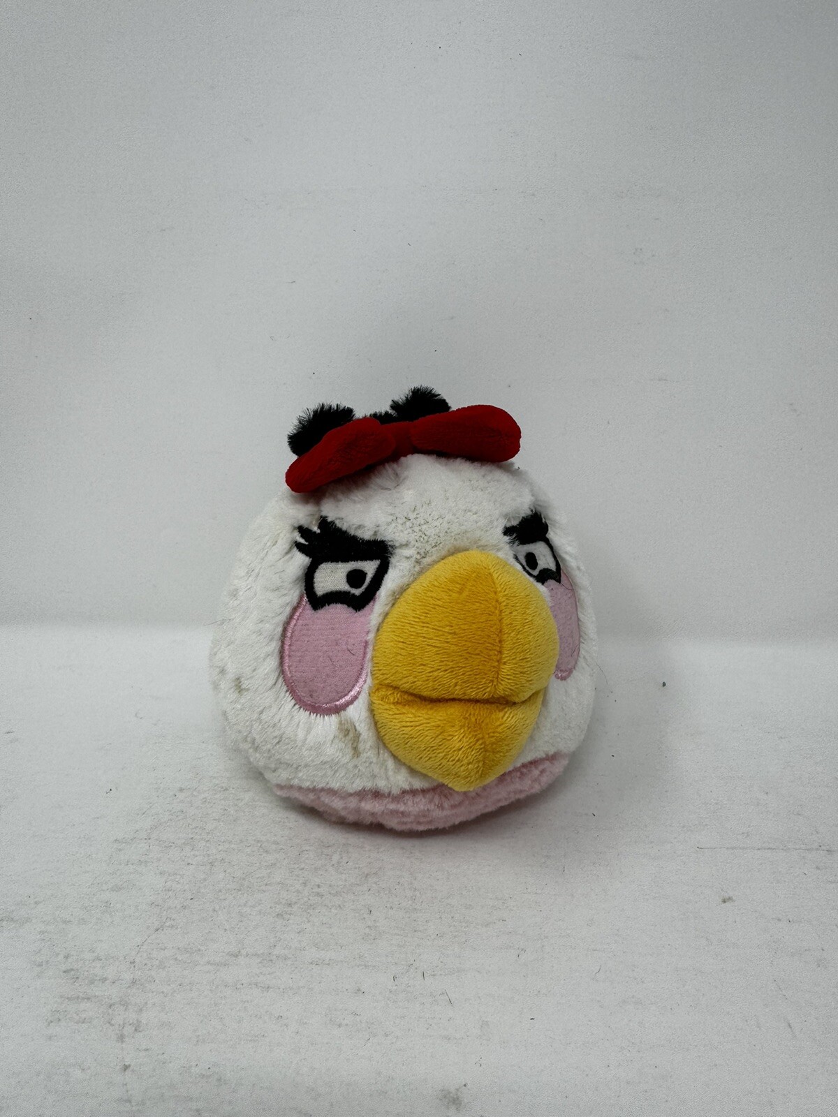 Angry Birds Matilda Girl Red Bow White Pink Bird 6" Plush Stuffed 2011 ...