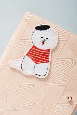 Anthropologie Sticker Patch BICHON Dog LIBBY VANDERPLOEG 3D Fabric 3 ...
