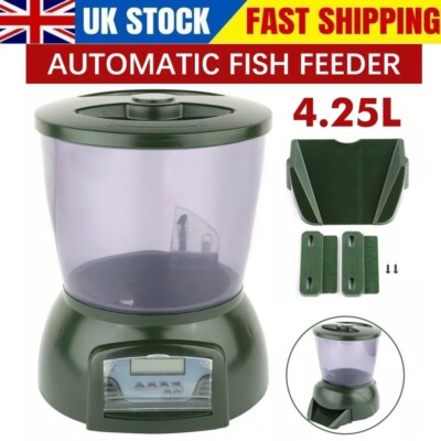AUTOMATIC POND FISH FEEDER | HOLIDAY KOI FEED FOOD TIMER AUTO PELLET ...