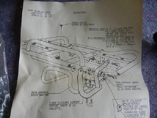 NOS Triangle Yamaha YT125 Rack Support Arms 31-5732 | eBay