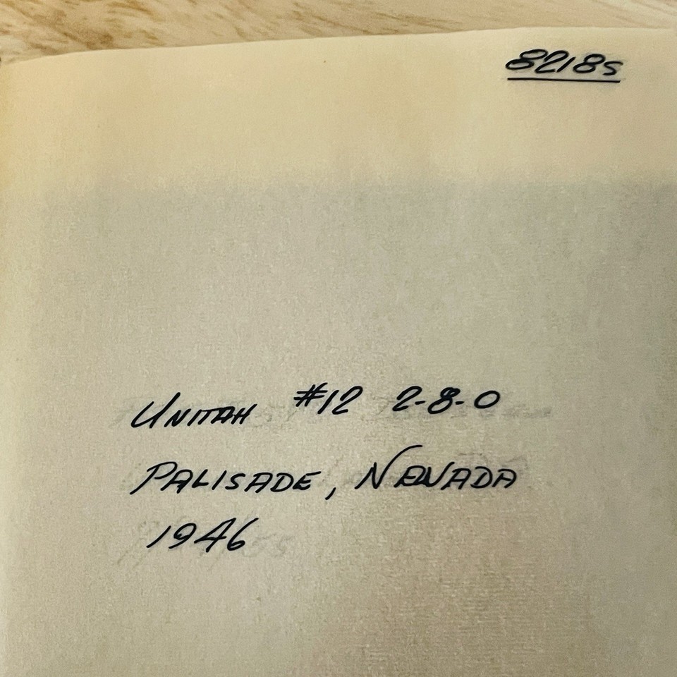 Railroad Negative Unitah Railway #12 2-8-0 Palisade, NV 1946 | eBay