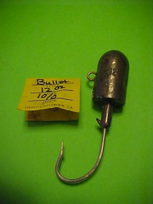 10 LEAD HEADS WITH BULLET SHAPED HEADS, 12 OUNCE WITH 10/0 HOOKS,10 ...