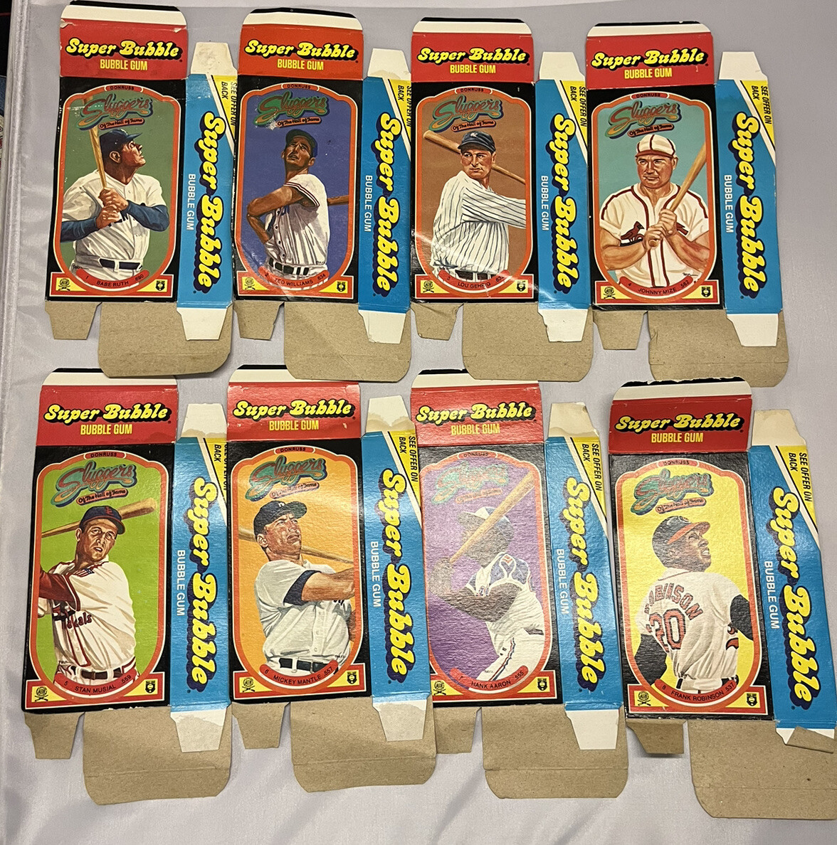 Ruth Aaron+ Super Bubble Box Sluggers of Hall of Fame Complete Set ...