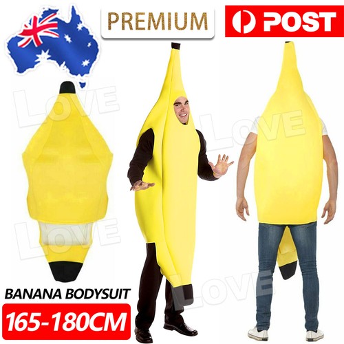 Banana Suit Dress Fancy Cosplay Halloween Costume Body Suit Outfit ...
