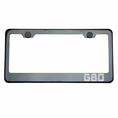Titanium Gun Metal License Plate Frame G80 Laser Etched Metal Screw Cap ...