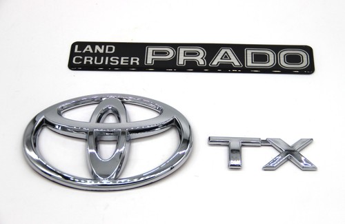 Rear Emblem Set fits Toyota Land cruiser Prado 90 (3 Piece) Adhesive | eBay