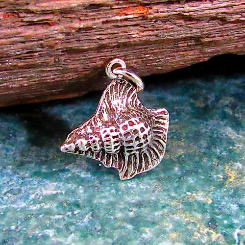 Solid 925 Sterling Silver Conch Shell Pendant - Oceancore Seashell Jewelry Charm | eBay