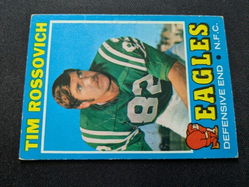 1971 Topps Football Card # 116 Tim Rossovich - Philadelphia Eagles (VG ...