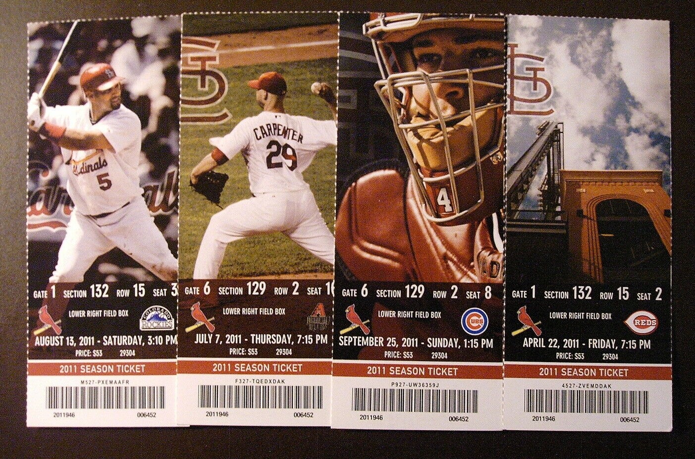 St Louis Cardinals 2011 MLB ticket stubs - One ticket -SEE LISTING | eBay