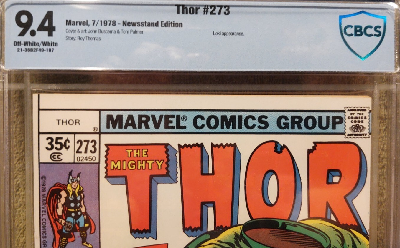 The Mighty Thor #273 CBCS 9.4 ow/wp (1978 Marvel Comics) Newsstand ...