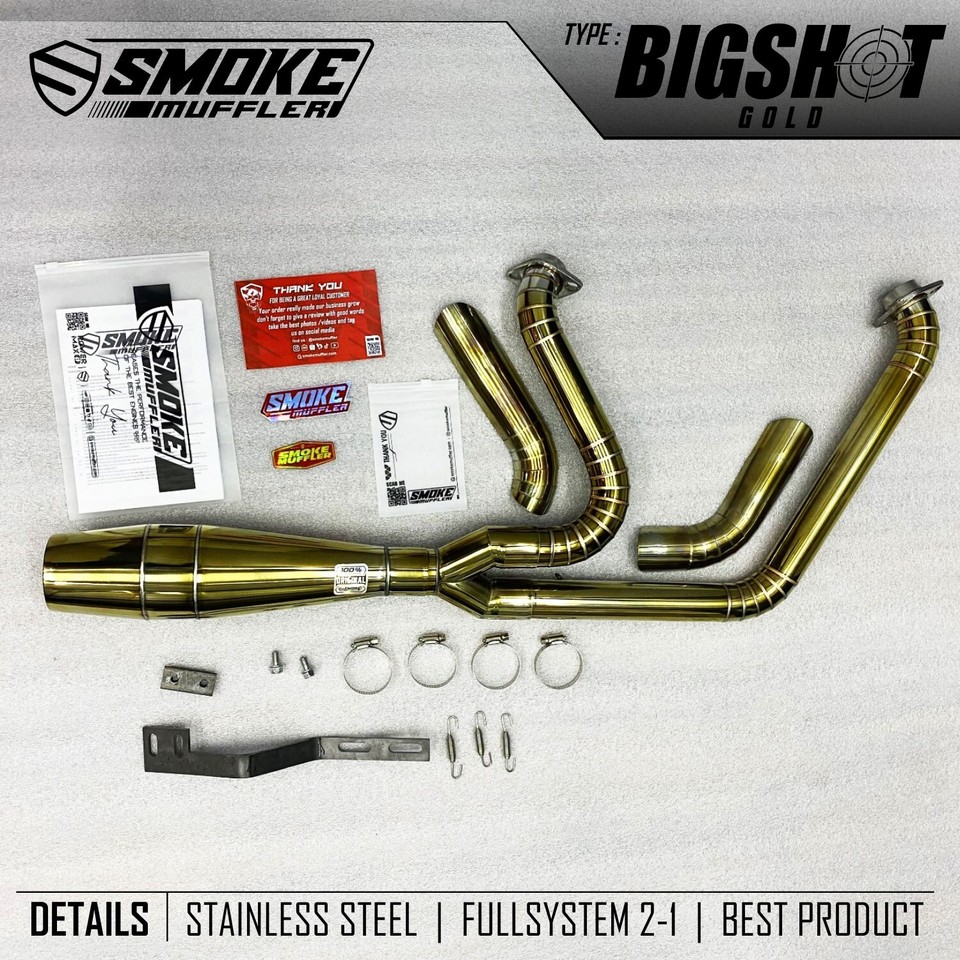 1999-2023 Harley-Davidson Road Glide 2 into 1 Full System Exhaust ...