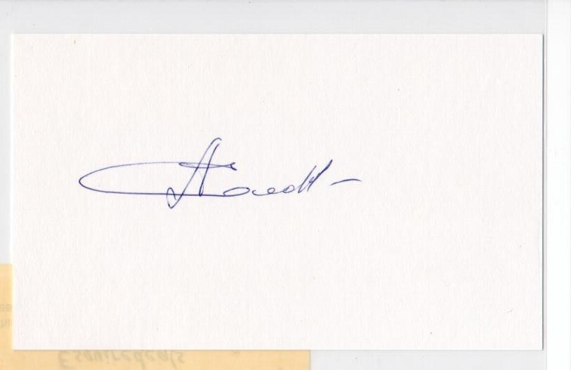 Anatoly Solovyev Signed 5x3 Autographed Index Card IDC Cosmonaut Space ...
