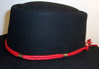 Adjustable Red Hat Band Western Cowboy Braided Millinery Supplies [#3Y ...