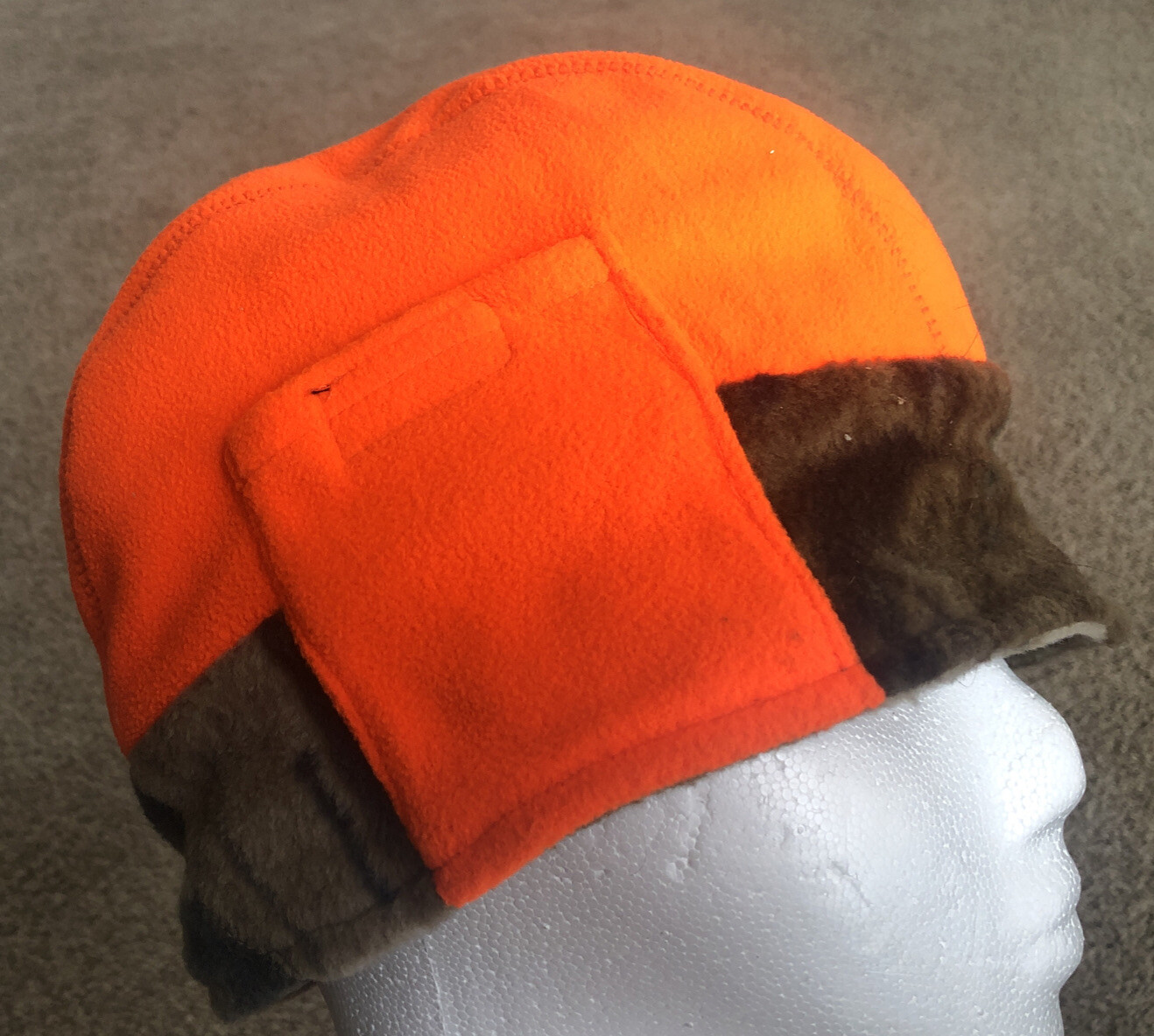 Grabber Warmers Camo to Blaze Orange Reversible Fleece Cap Hat Beanie ...