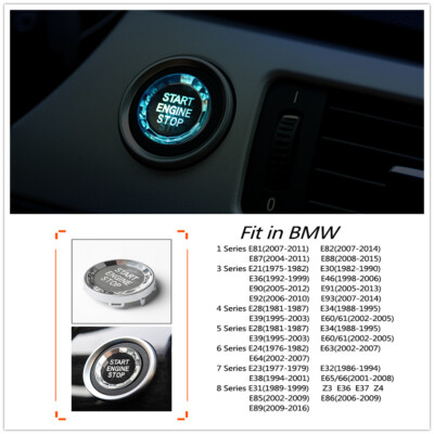 Car Start Stop Engine Button Crystal For BMW E Class E90 E92 E93 E64 ...