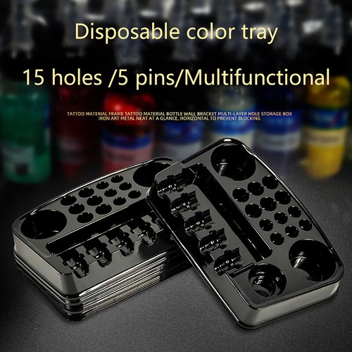 12PCS/Set Disposable Tattoo Ink Tray Plastic Pallet Holder Container ...