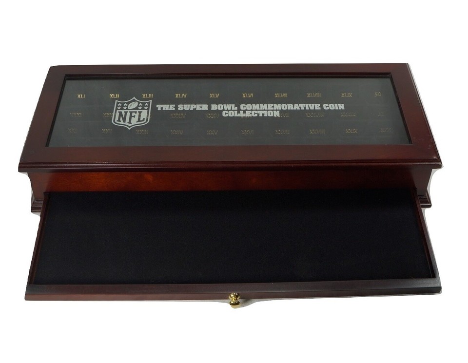 Super Bowl Commemorative Coin Collection Display Case 1-50 | eBay