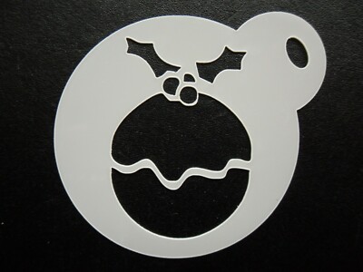 60mm christmas pudding design cookie, cake, craft & face painting ...