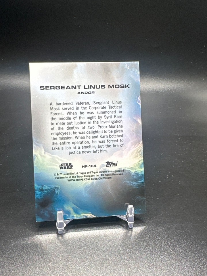 2025 Topps Chrome Star Wars Sergeant Linus Mosk -2/0 FROZENFRACTOR HF ...