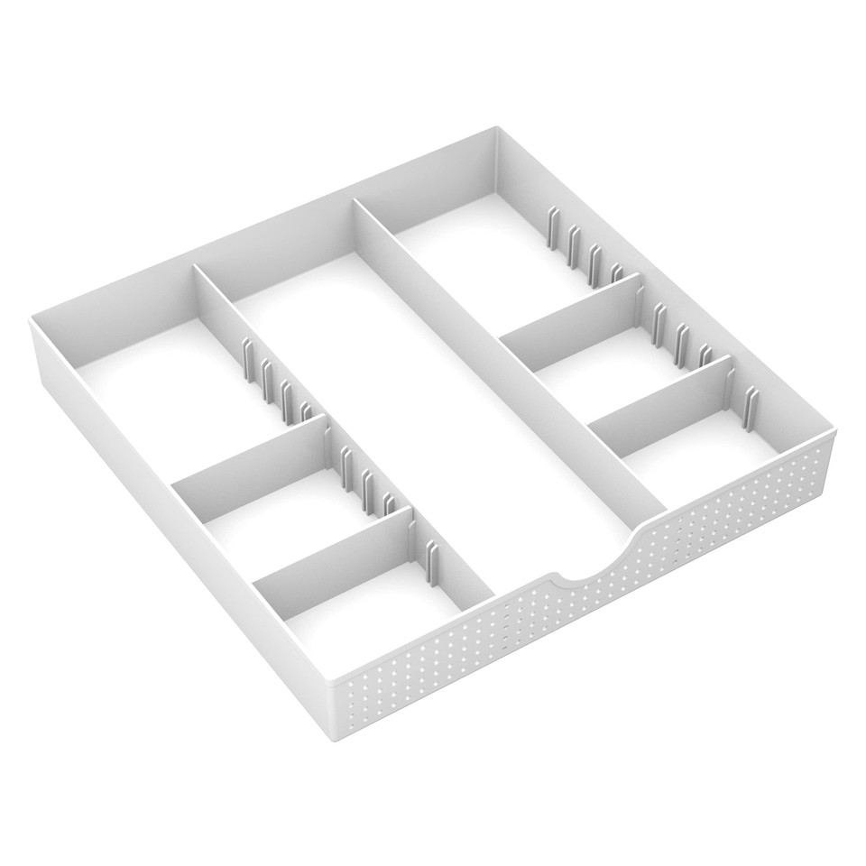 CAXXA 3 Slot Drawer Organizer with 4 Adjustable Dividers - Junk Drawer ...