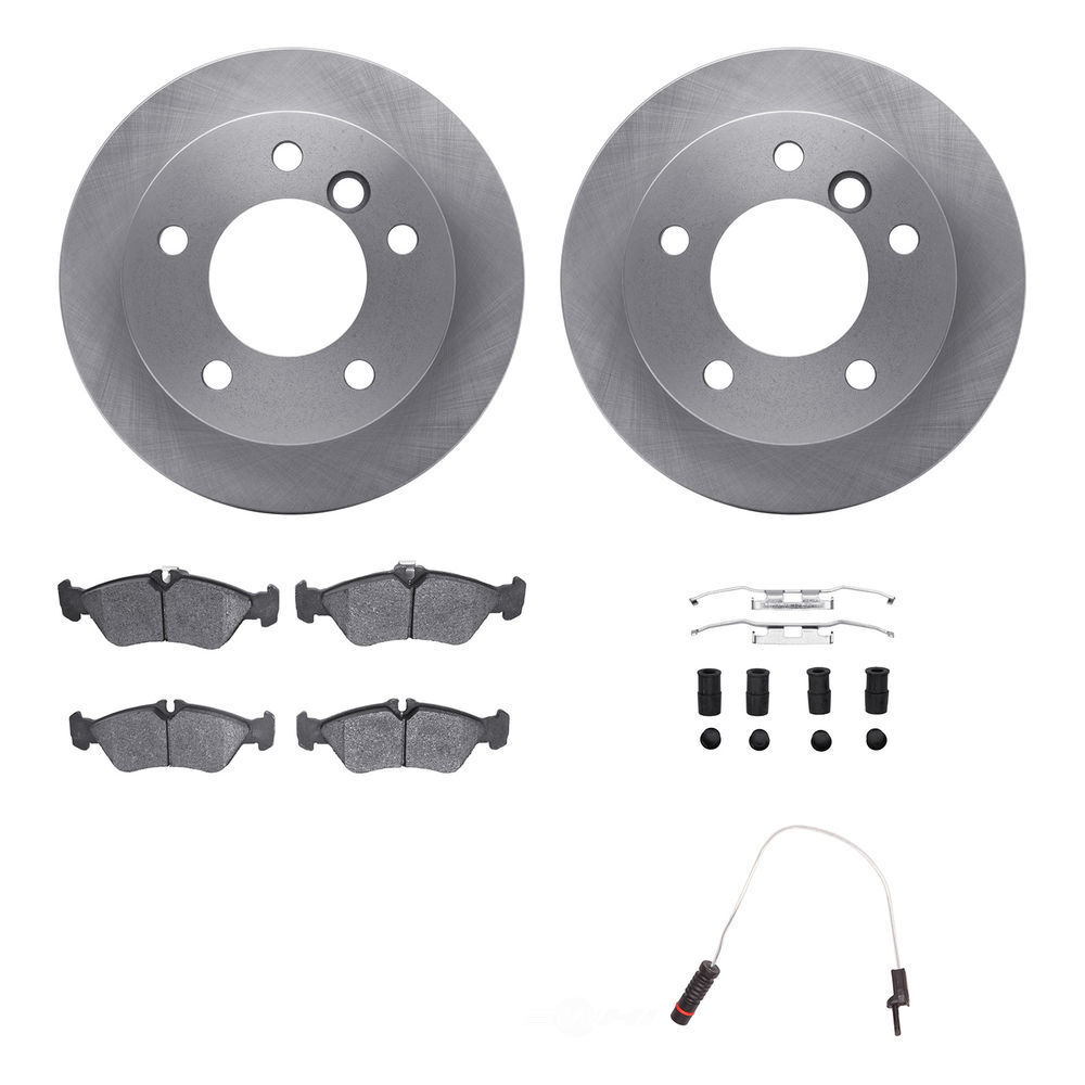 Disc Brake Kit-Rotors with Heavy Duty Brake Pads includesSensor and ...