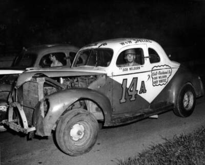 Bob Welborn & His Modified Stock Car 1950 Nascar Motor Racing Old Photo ...