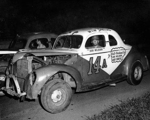 Bob Welborn & His Modified Stock Car 1950 Nascar Motor Racing Old Photo ...