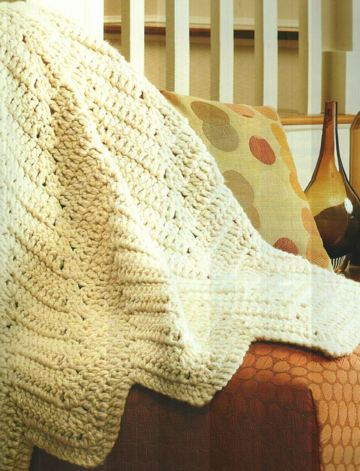NEW LEARN TO CROCHET RIPPLE AFGHANS BABY & HOME DIGEST SIZE CROCHET ...